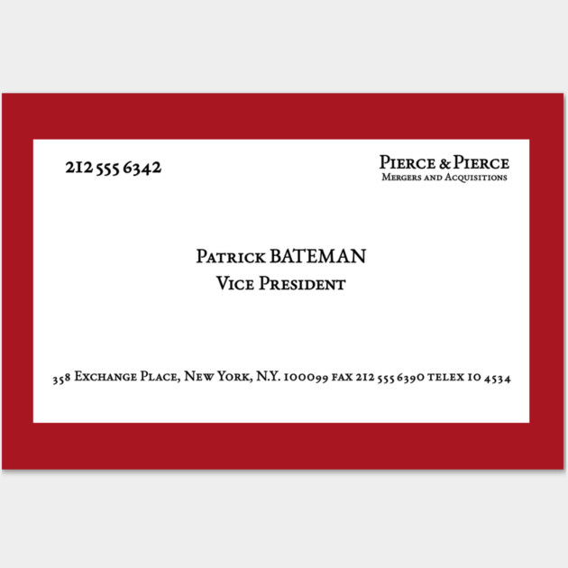 patrick bateman card poster