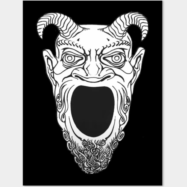 demonic face drawing