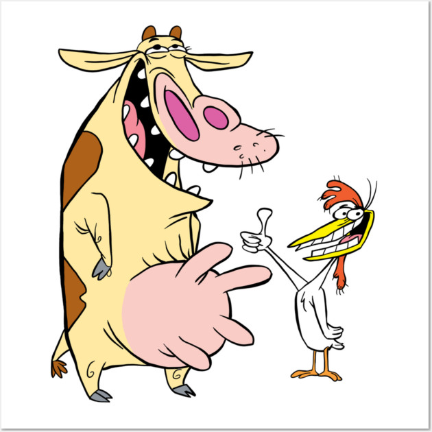 cow and chicken i am weasel deviantart