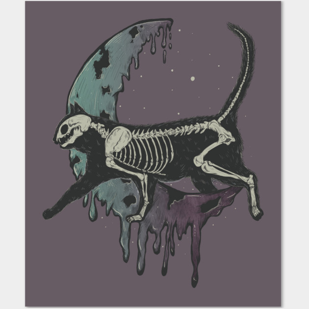 cat skeleton art