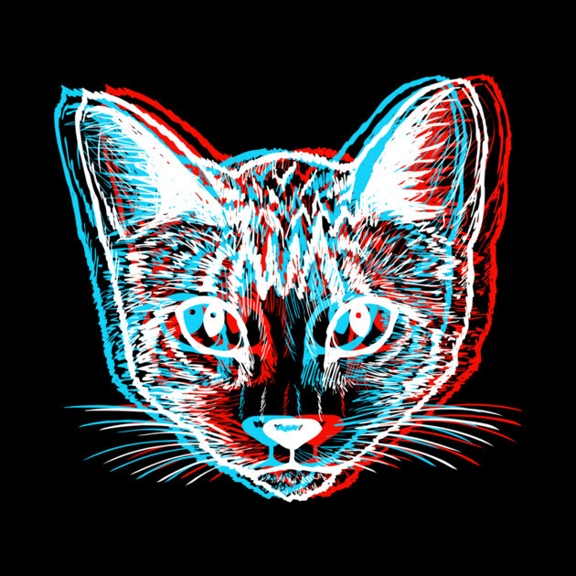 trippy cat visuals