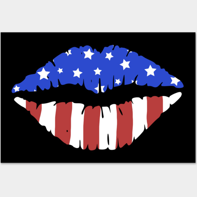 american flag lips