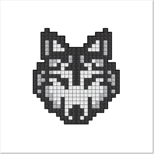 8 bit wolf face