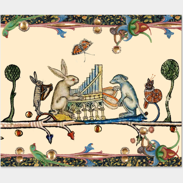 animals playing instruments art