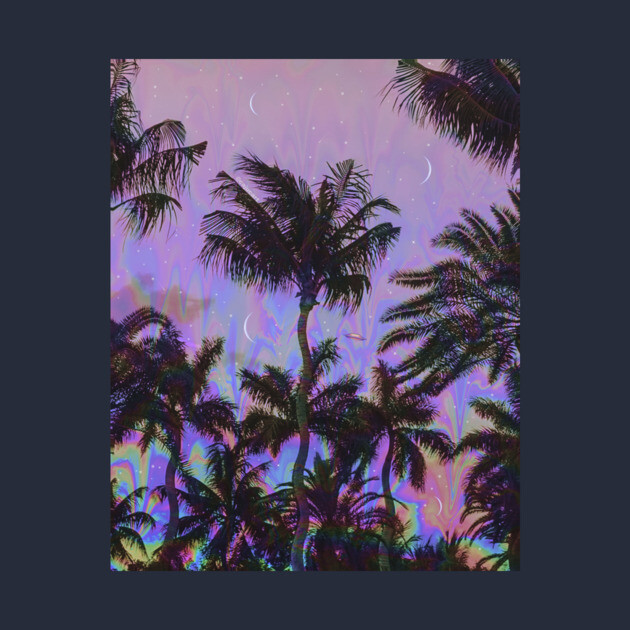 psychedelic palm trees