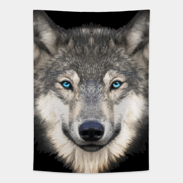 realistic wolf head