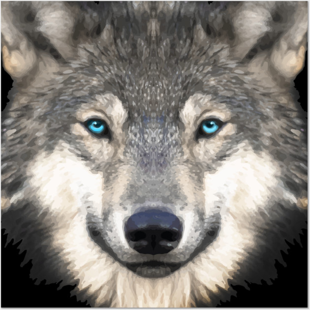 realistic wolf head
