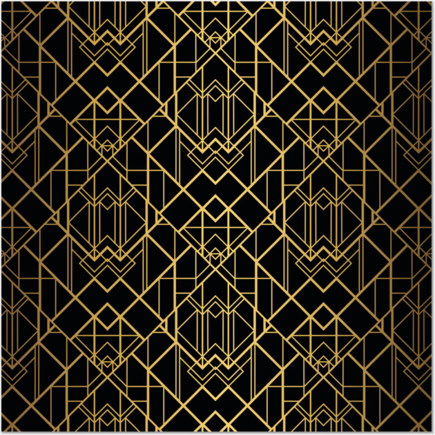 art deco triangle pattern
