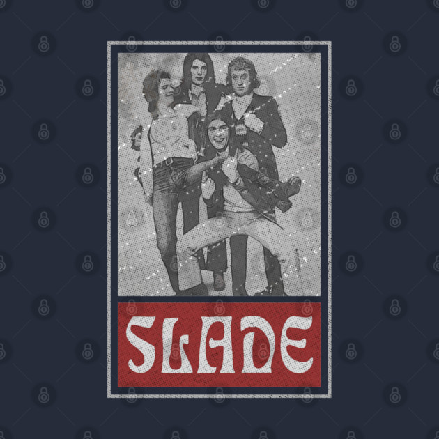 Slade 70s Retro Style Banner Fan Art - Slade - T-Shirt | TeePublic