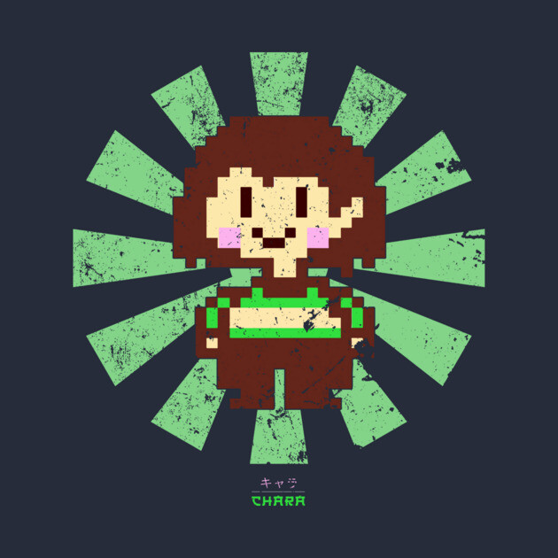 Chara Retro Japanese Undertale - Undertale - T-Shirt | TeePublic