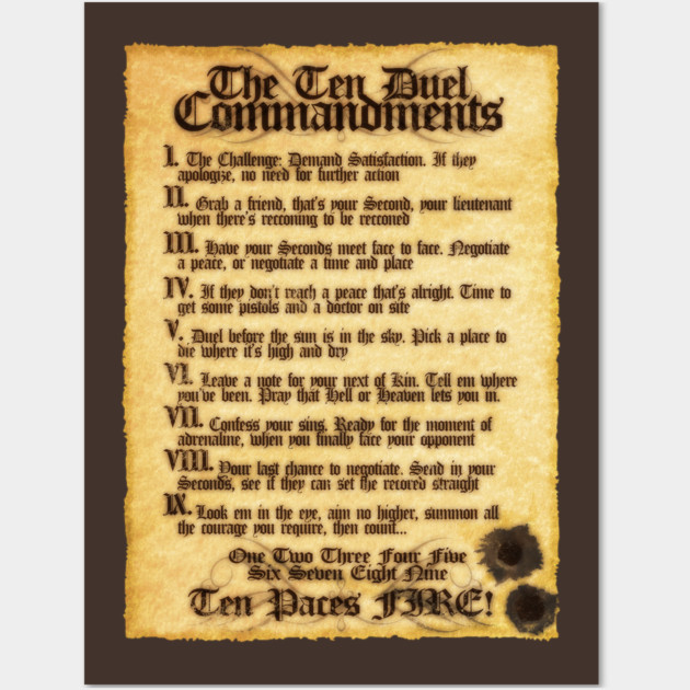 ten duel commandments real