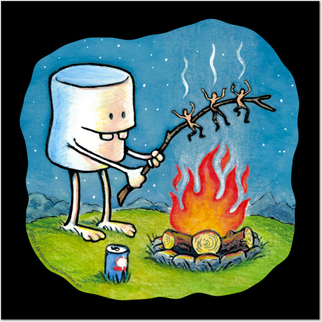 roasted marshmallow drawing