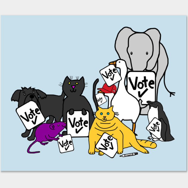 Animals with Vote Signs - Funny Animals - Posters and Art Prints ...