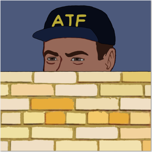 peeking over wall guy