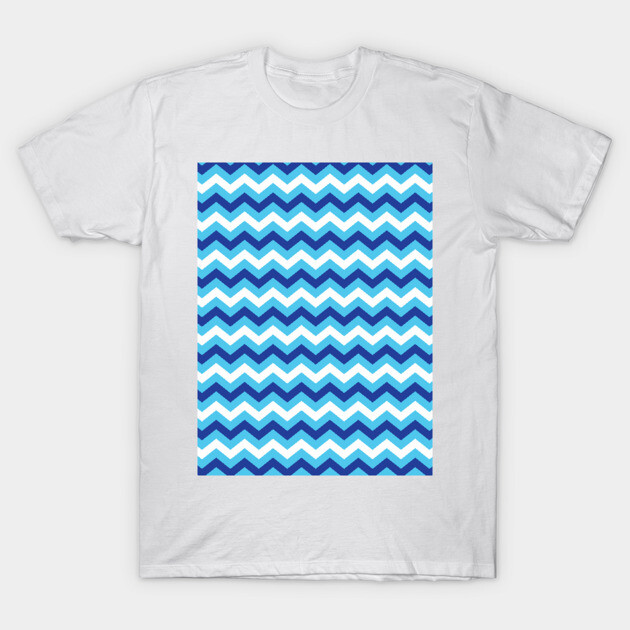 blue and white zigzag pattern