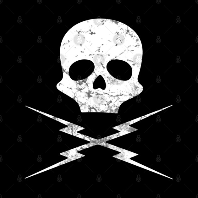 skull lightning logo