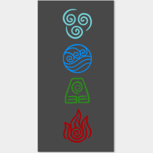 4 elements symbols avatar