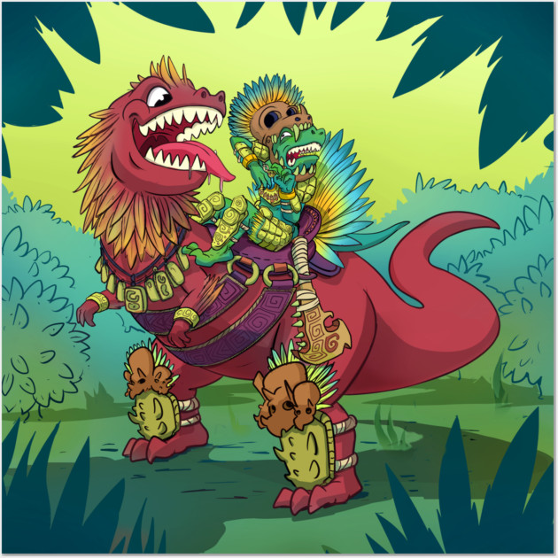 aztec lizard warrior