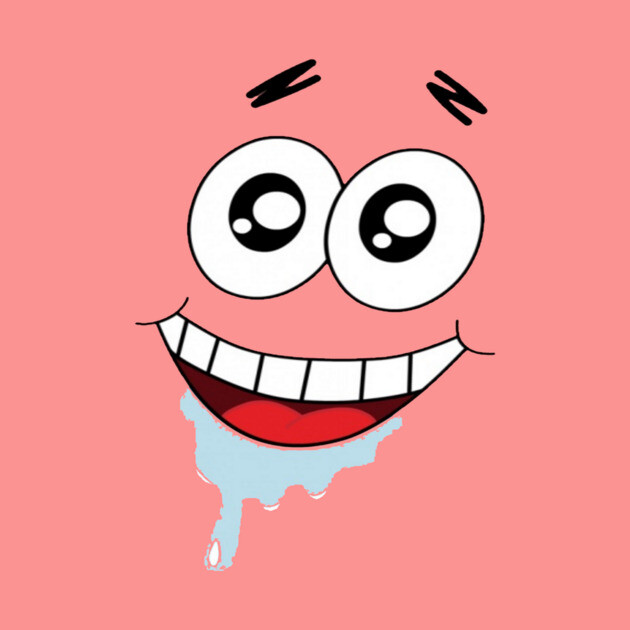 patrick drooling eyes