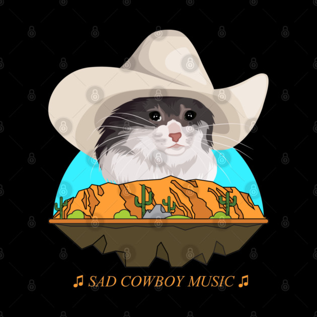 crying cowboy cat