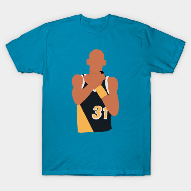 Reggie Miller Choke Sign - Reggie Miller - T-Shirt | TeePublic
