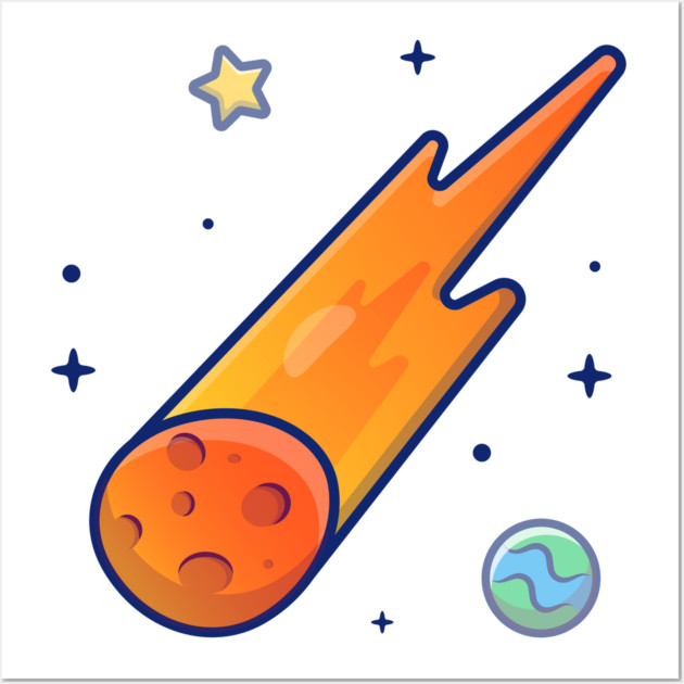 meteorite falling drawing