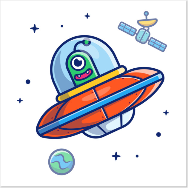 cartoon alien ship