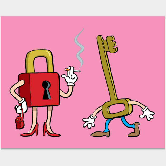 lock and key artwork