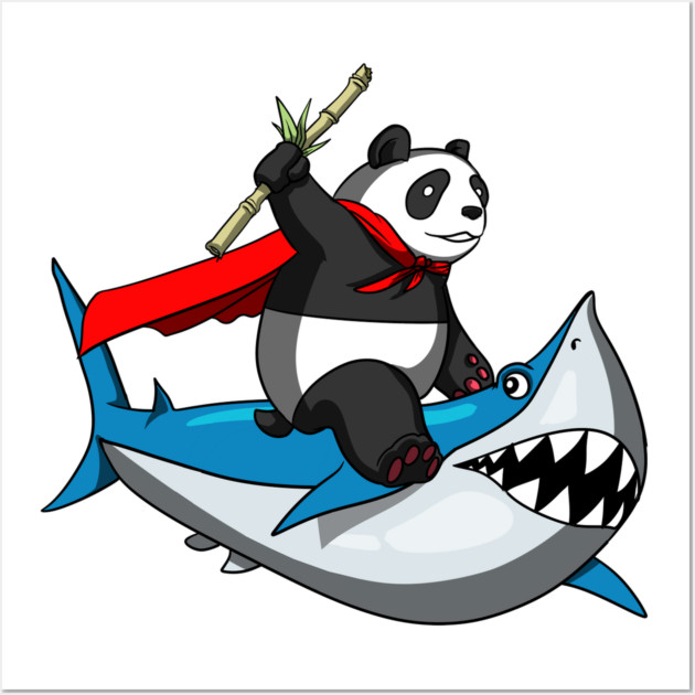 bear riding shark