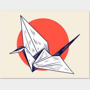 paper crane drawing
