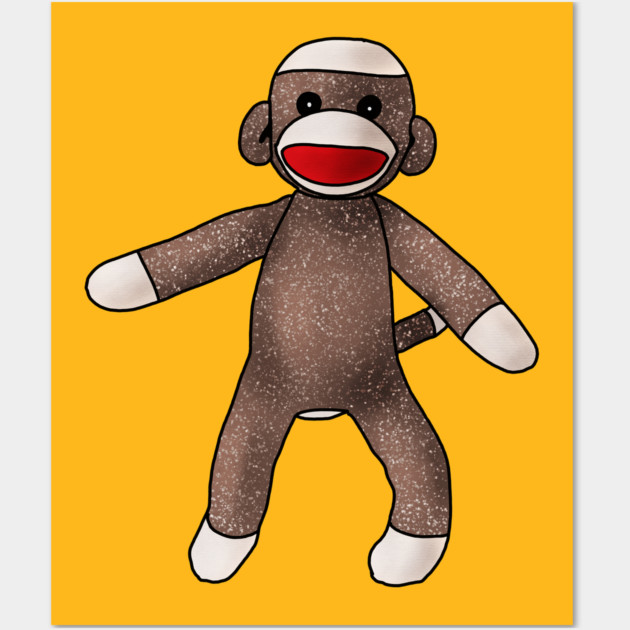 sock monkey print