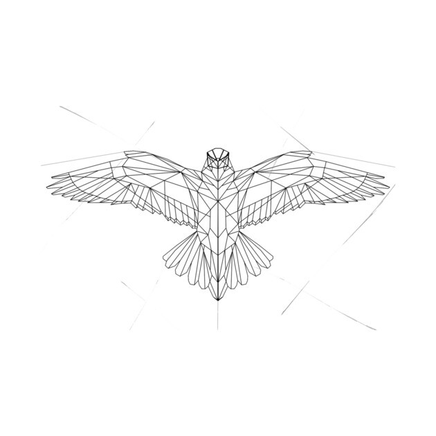 geometric eagle design