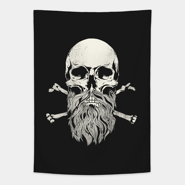beard and crossbones