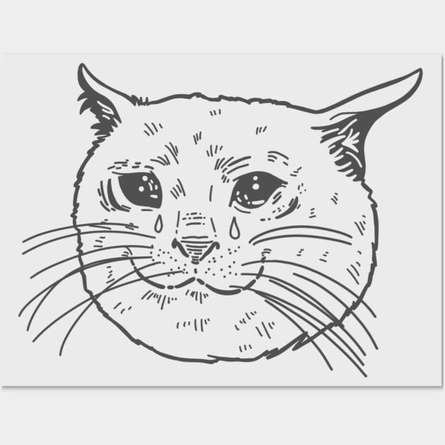 sad cat coloring pages