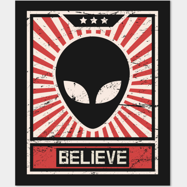UFO Alien Propaganda Poster - Alien - Posters and Art Prints | TeePublic