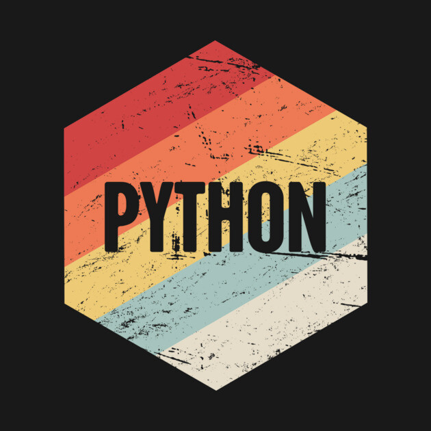 Retro Python Programming Icon - Python - T-Shirt | TeePublic