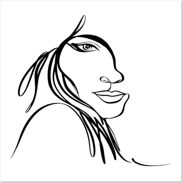 abstract faces print