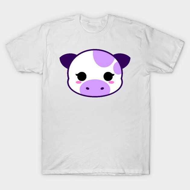 Cute Blueberry Milk Cow - Cow - T-Shirt | TeePublic