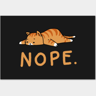 nope cat poster
