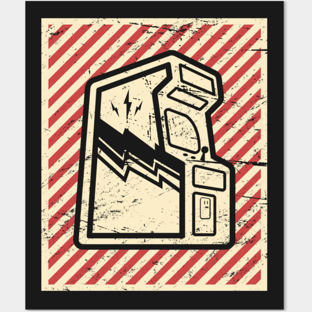 Vintage Distressed Arcade Machine - Arcade - Posters and Art Prints ...