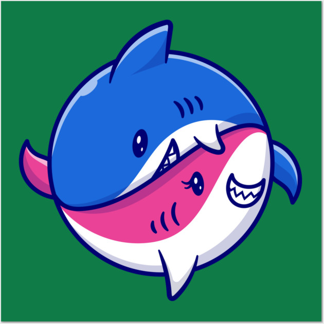 shark vector cute