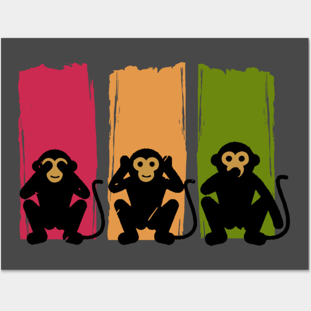 three wise monkeys print