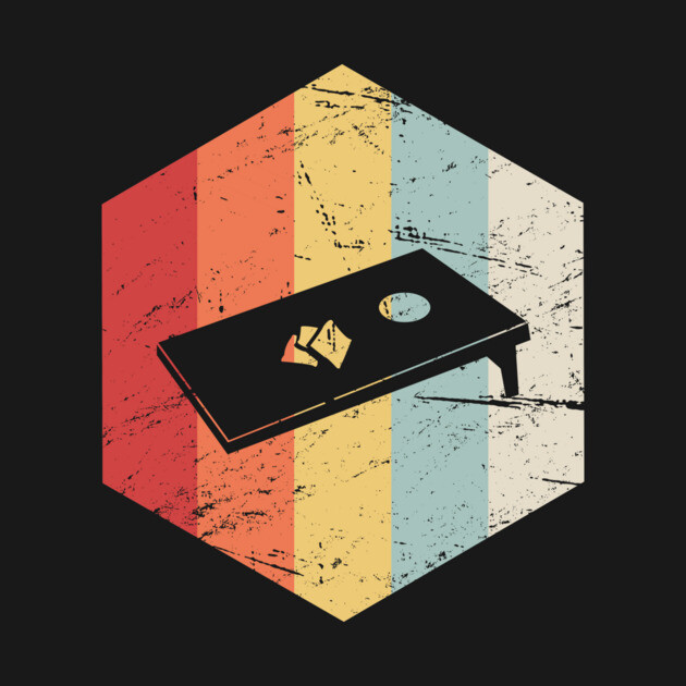 Retro 70s Cornhole Icon - Cornhole - T-Shirt | TeePublic