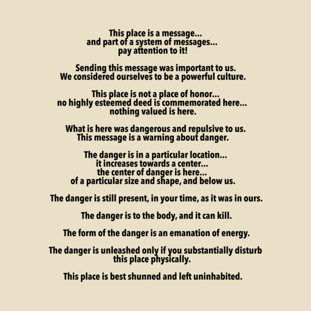 nuclear warning text