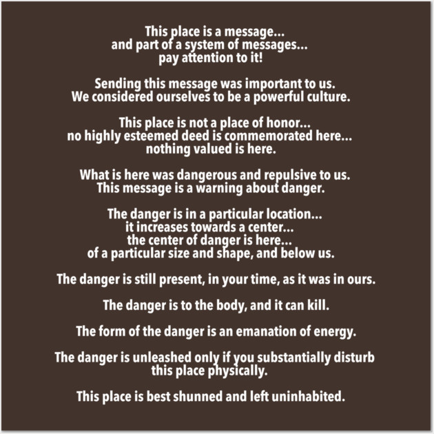 nuclear warning text