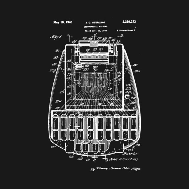 Stenographic Machine Patent, steno machine, stenotype machine ...