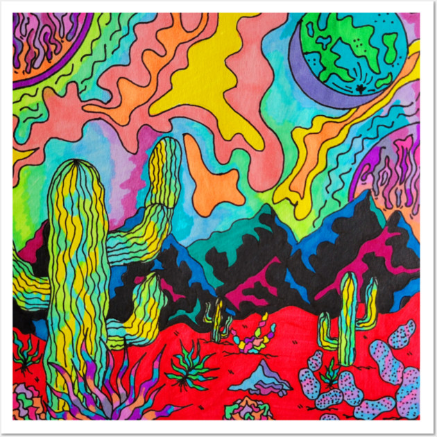 psychedelic landscape art