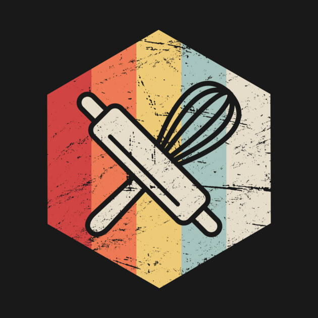 Retro Vintage Baking Supplies Icon - Baking - T-Shirt | TeePublic