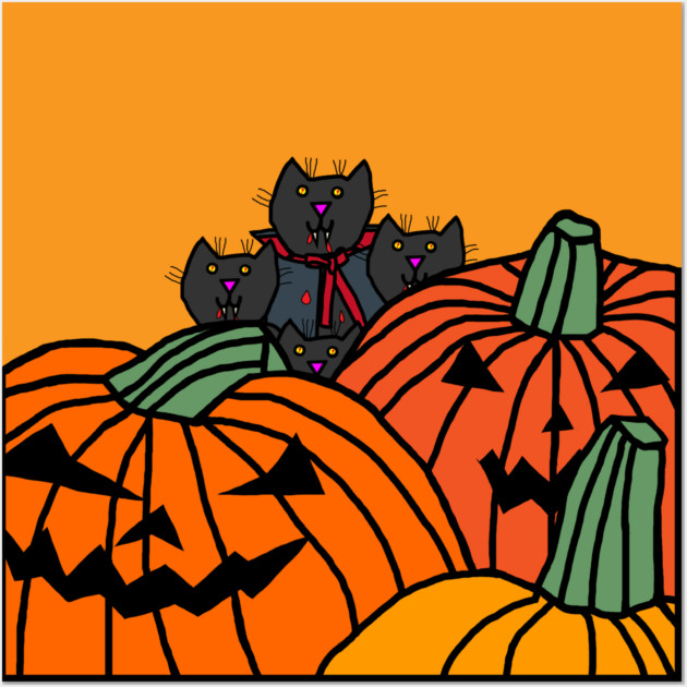 vampire pumpkin drawing