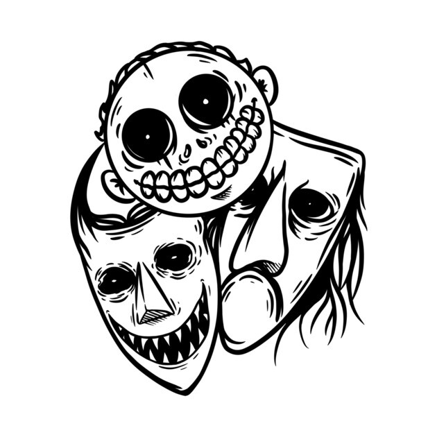 lock shock and barrel masks coloring page